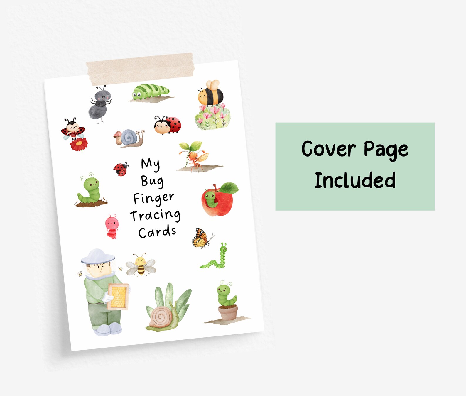 Finger Tracing Flash Cards With Cute Bugs for Your Calm Down Corner Kit ...