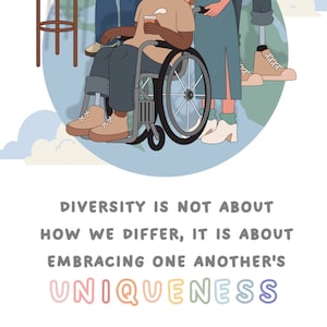 Disability Inclusion & Diversity Posters for Office, School Counselor ...