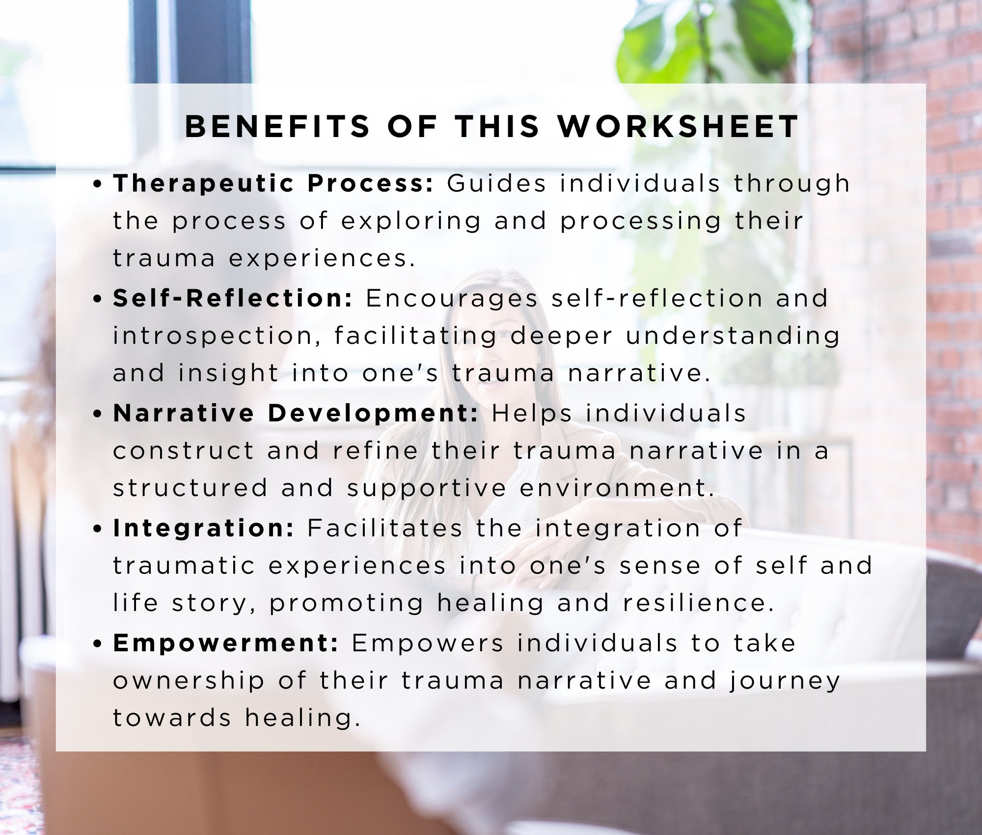 Therapy Worksheets My Trauma Narrative for Teens and Young Adults ...