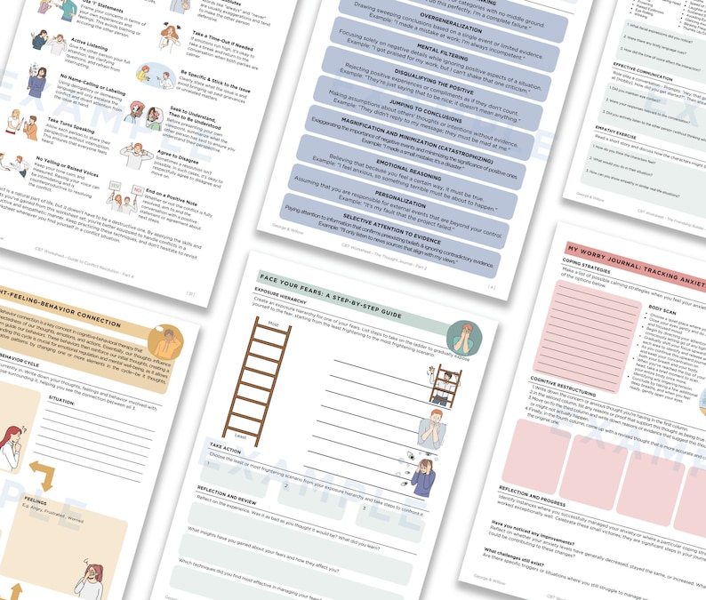 CBT Worksheets for Kids, Teens and Young Adults, Goal Setting Templates ...