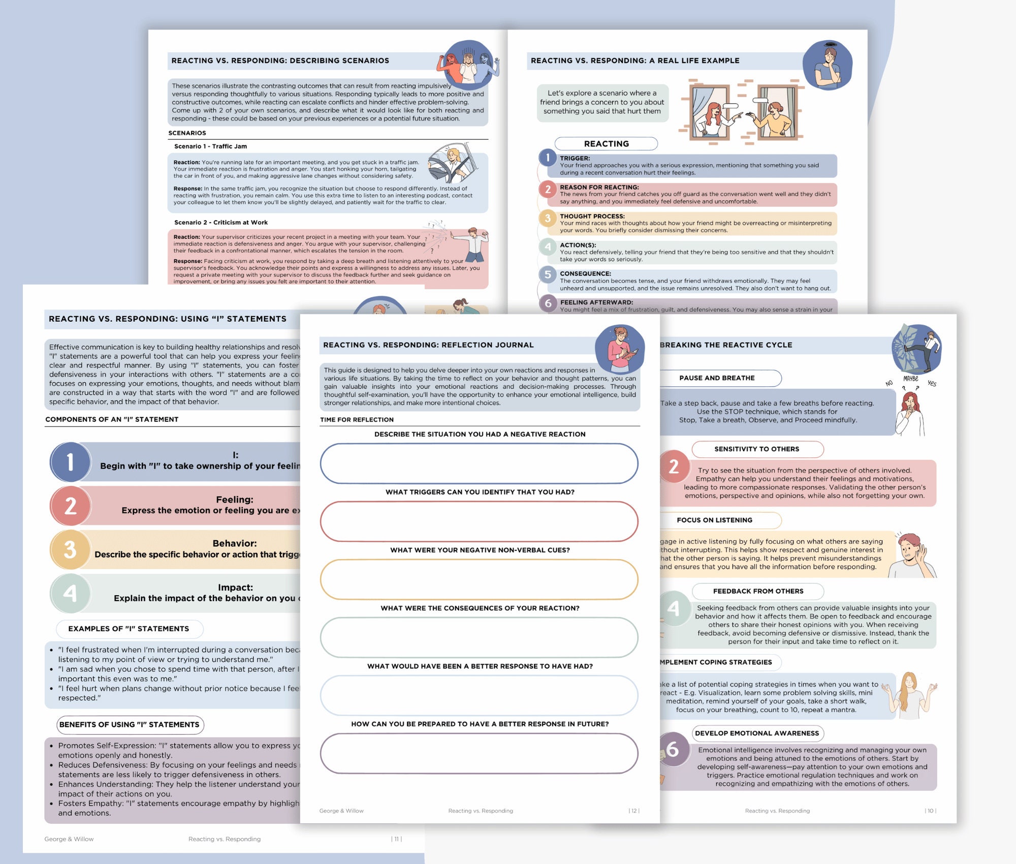 Reacting Vs Responding Communication and Emotional Regulation Skills ...