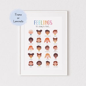 Feelings Calm Corner Poster, Montessori Homeschool Decor, Feelings ...