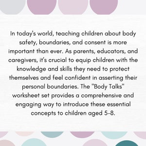 Kids Body Safety, Boundaries & Consent "body Talks" - A Comprehensive ...