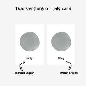 Colour Flashcards Preschool Cards, Educational Printable Cards ...