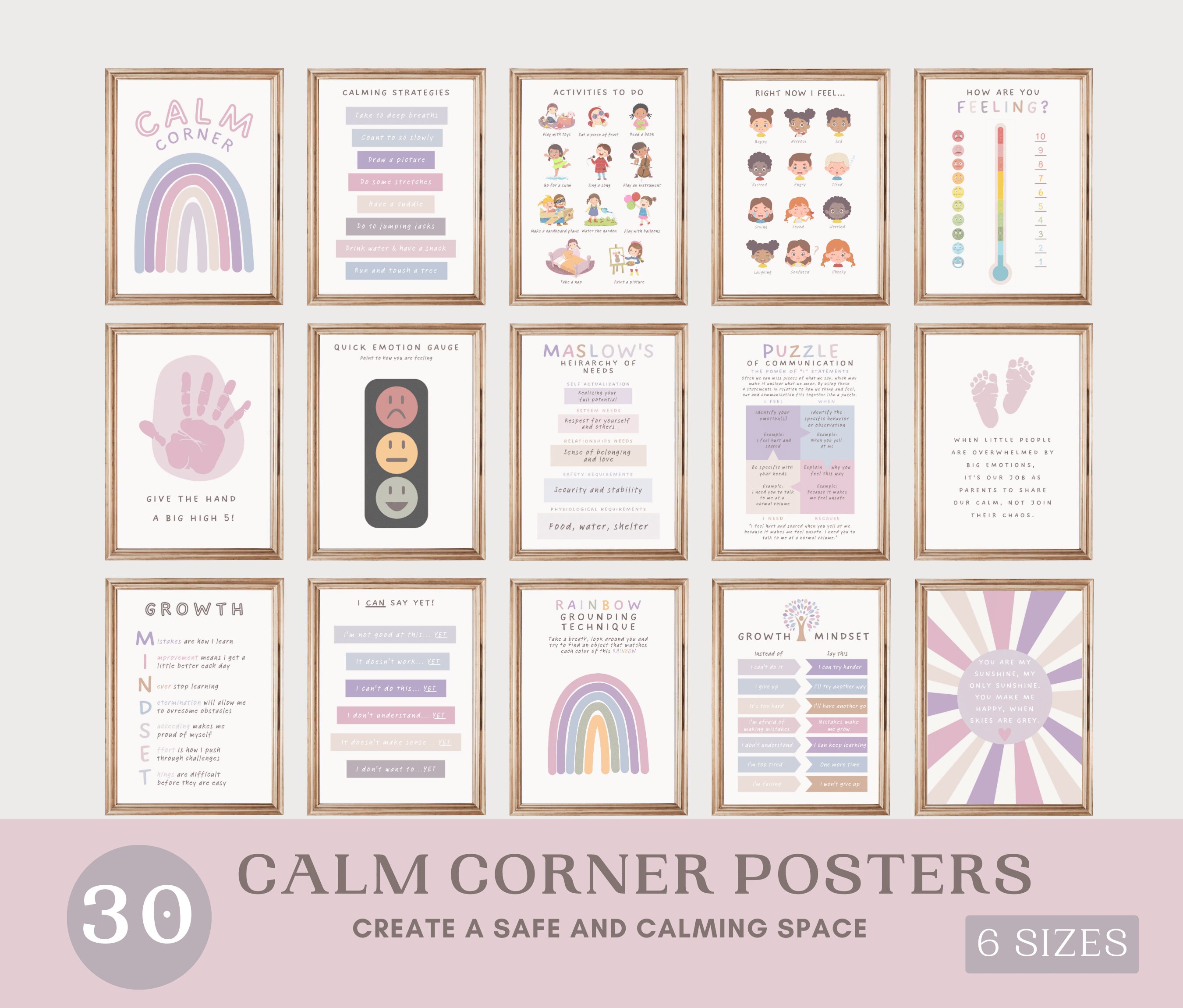 30 Calm Corner Educational Posters Learning Resources Emotional ...