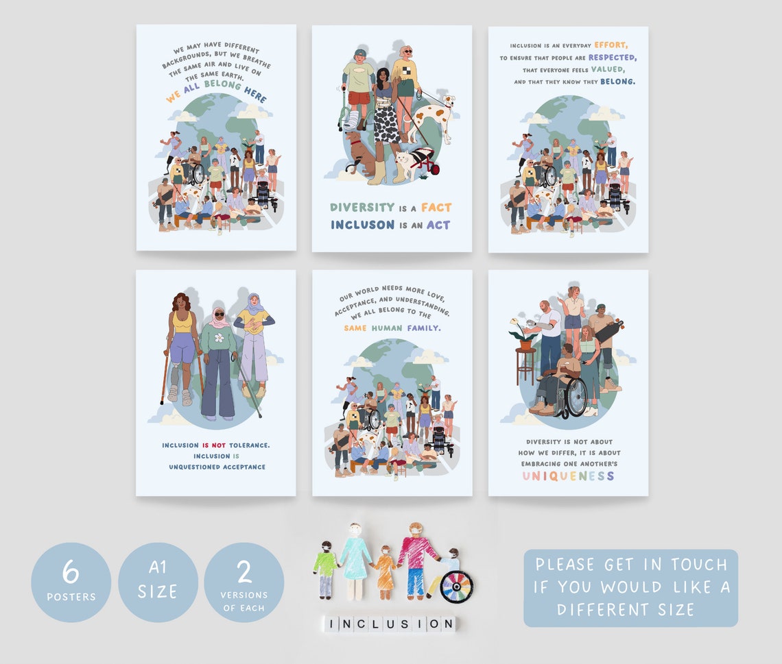 Inclusion & Diversity Posters for Office School Counselor - Etsy