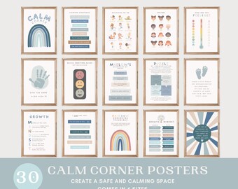 30 Calm Corner Educational Posters Learning Resources Emotional ...