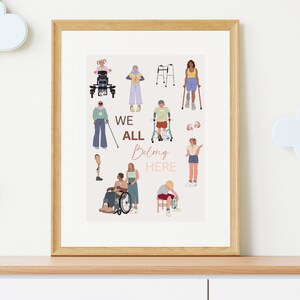 We All Belong Here Poster, Inclusion Posters School Counselor Inclusive ...