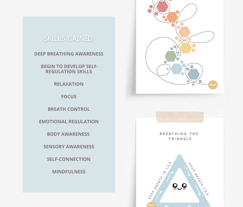 Flash Cards for Breathing Exercises and Finger Tracing Communication ...
