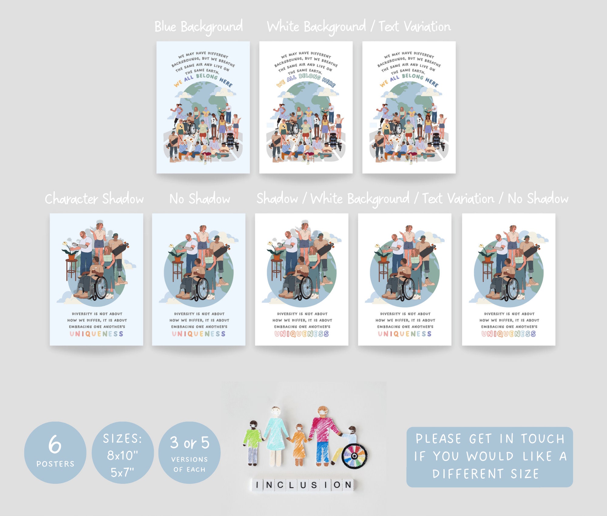Inclusion & Diversity Posters for Office, School Counselor, Social ...