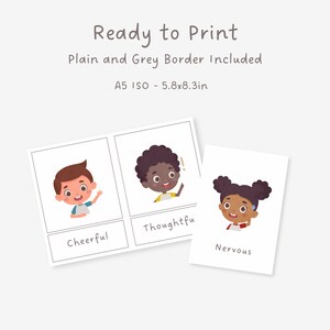 Feelings Flashcards, Emotions Cards, Montessori Materials, Homeschool ...