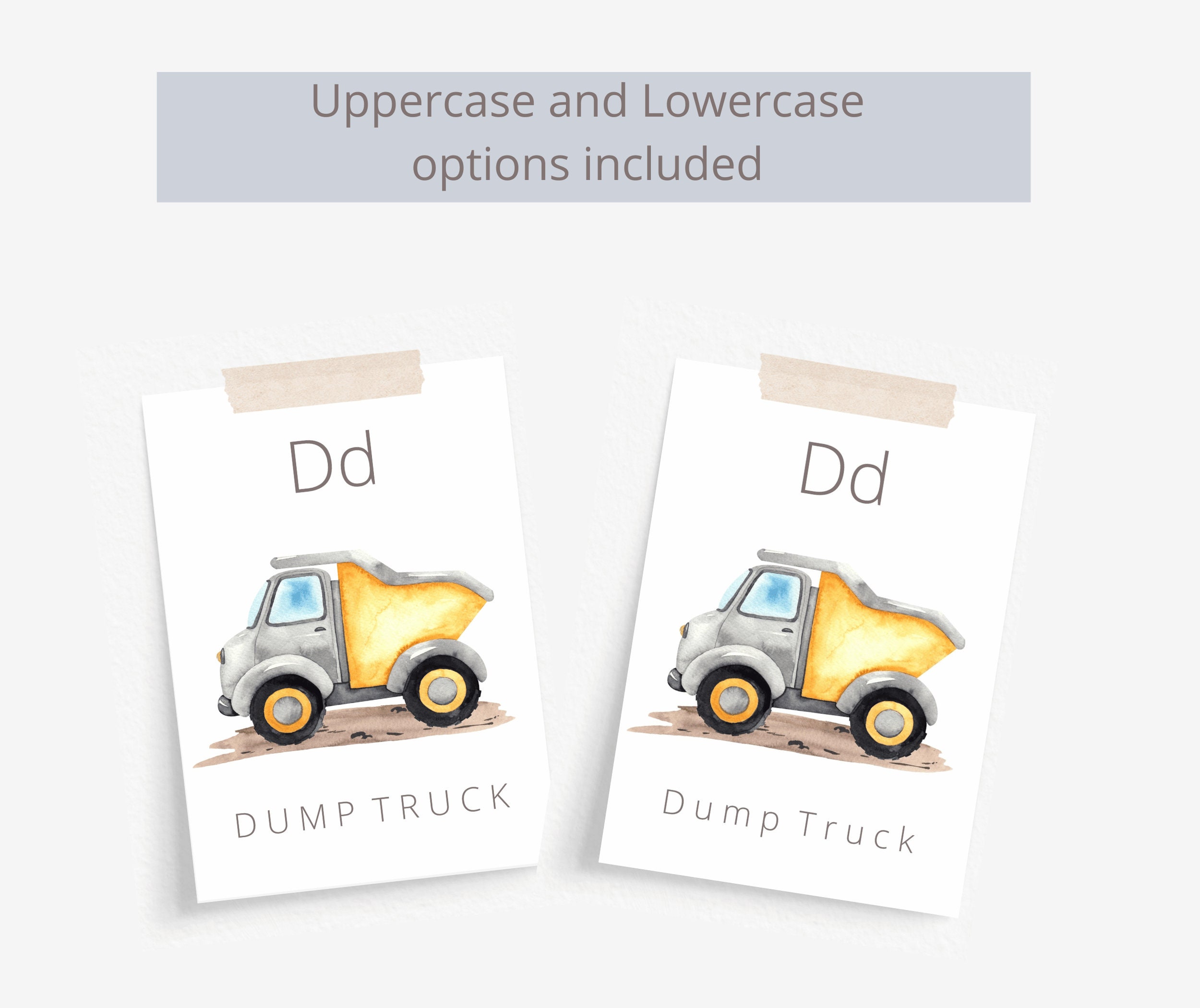 Alphabet Flashcards of Transport Vehicles, Flash Cards Toddlers ...
