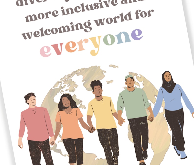 Diversity Inclusion Posters for Office, School Counselor, Social Worker ...