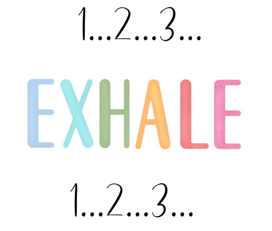 Calm Corner Print Inhale Exhale, Therapy Office Decor Print, Calming ...