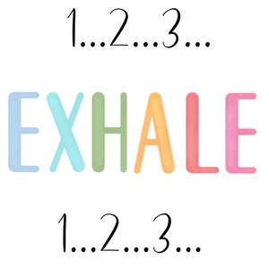 Calm Corner Print Inhale Exhale, Therapy Office Decor Print, Calming ...