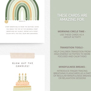 Finger Tracing Flashcards and Breathing Exercise Calm Down Cards and ...