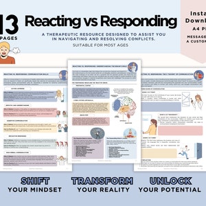 Reacting Vs Responding Communication and Emotional Regulation Skills ...