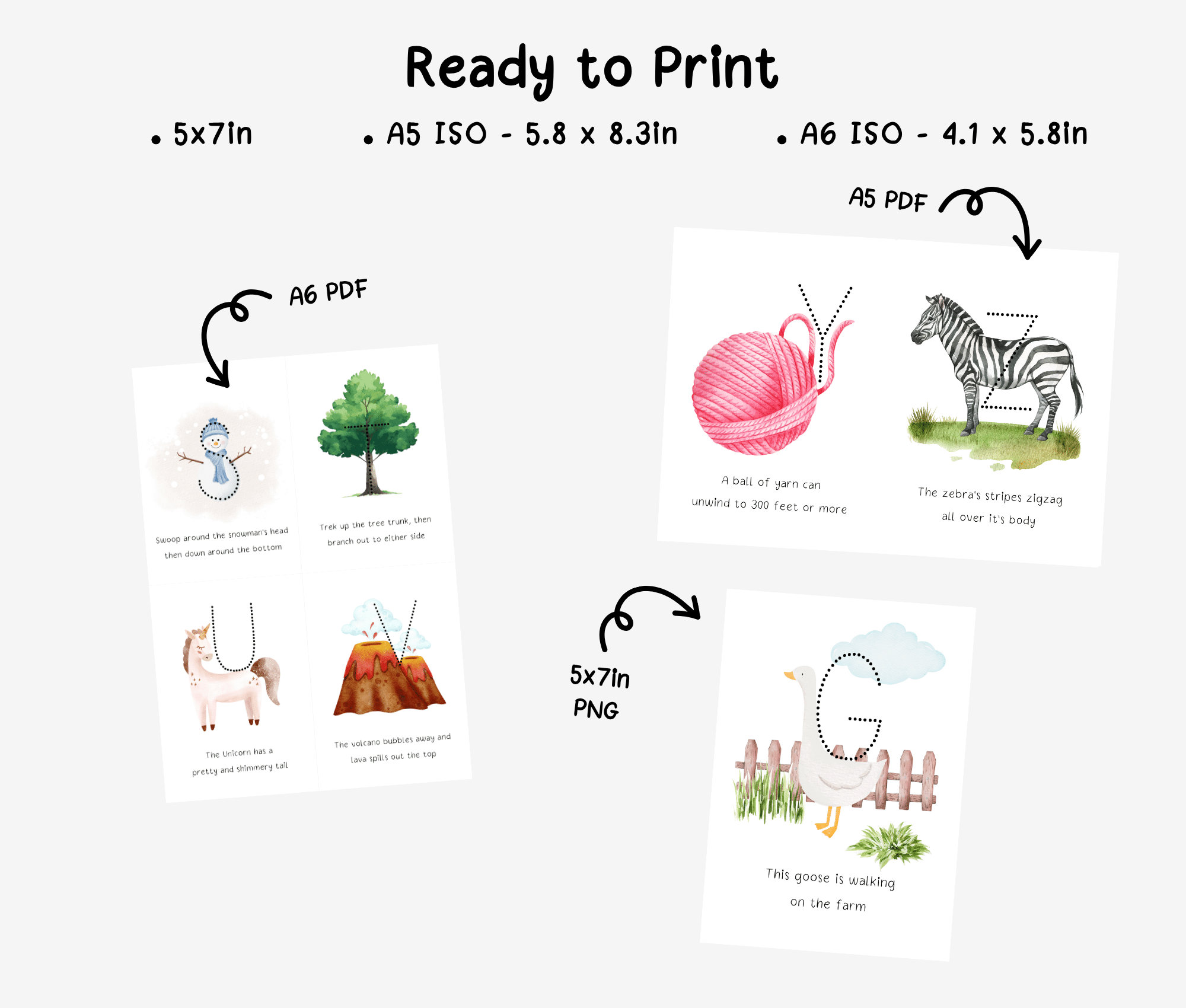 Alphabet Tracing Flashcards for Kids and Toddlers With Watercolor ...