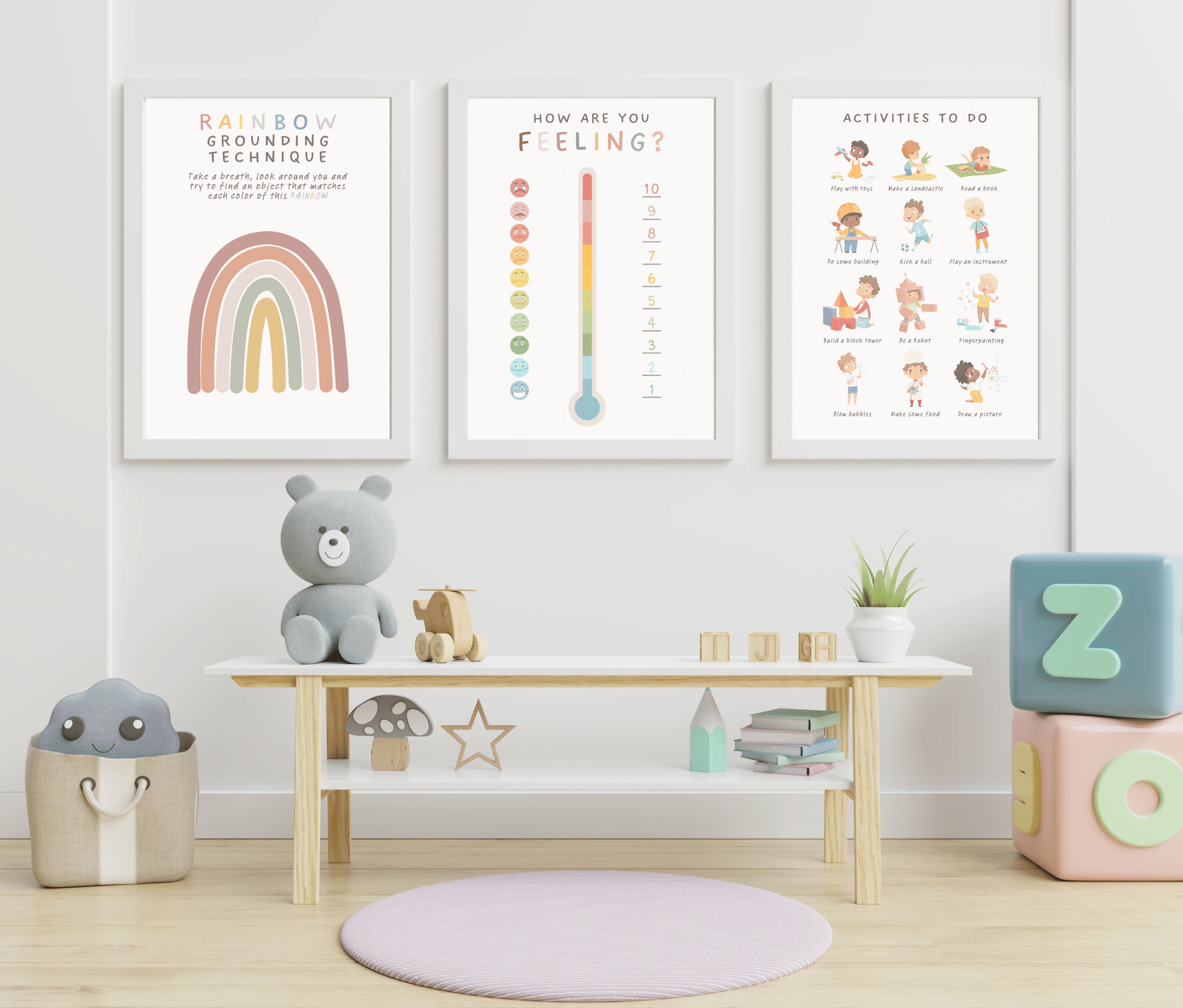 6 Calm Corner Earth Tone Posters Emotional Learning Resources, Calming ...