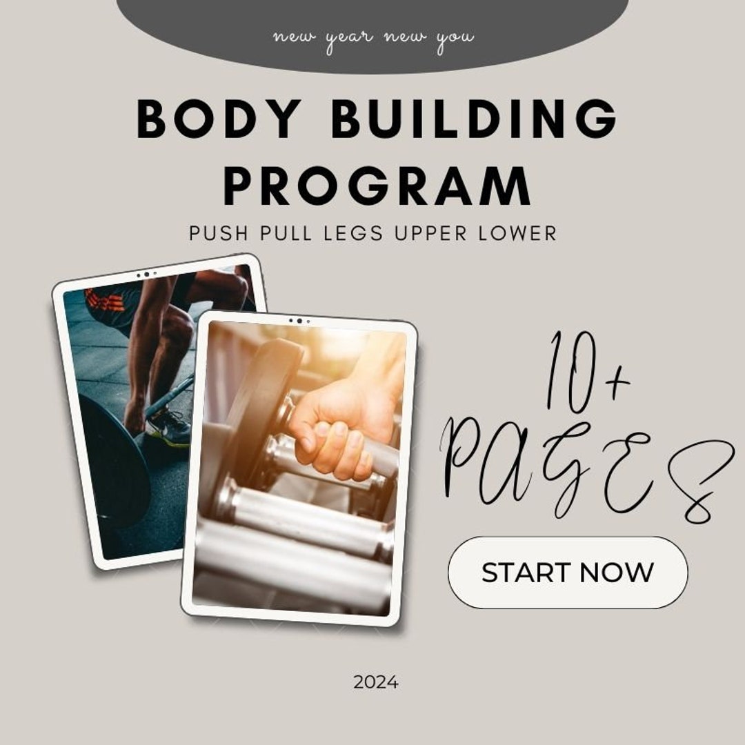 2024 Body Mass Building Program for MEN, 10 Page Fitness Program ...