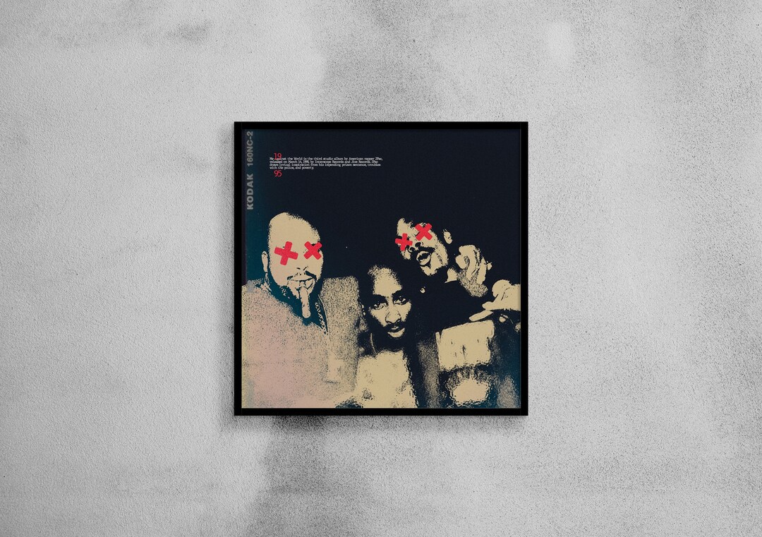 Tupac Vintage Custom Album Cover Poster - Me Against the World - Etsy