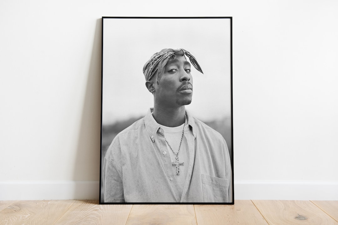 Tupac Rap 90s Retro Poster 2pac Modern Gift for Him , Wall Art Print ...