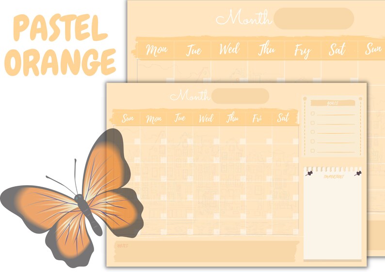 PASTEL 2023 Monthly Planner Printable 2023 Planner Undated - Etsy