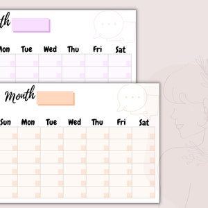 PASTEL 2023 Monthly Planner Printable 2023 Planner Undated - Etsy