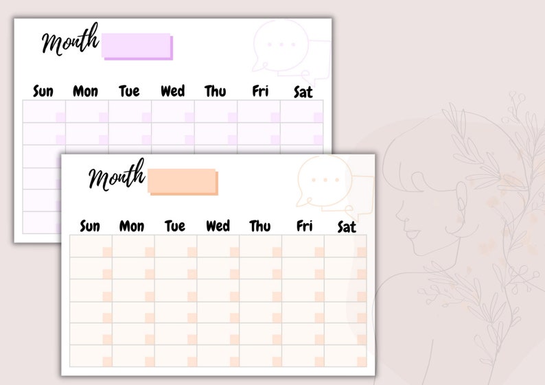 PASTEL 2023 Monthly Planner Printable 2023 Planner Undated - Etsy