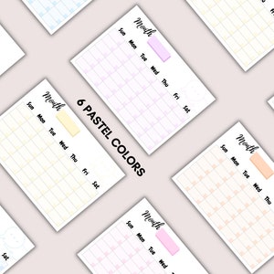 PASTEL 2023 Monthly Planner Printable 2023 Planner Undated - Etsy