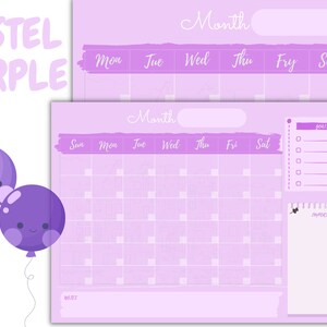 PASTEL 2023 Monthly Planner Printable 2023 Planner Undated - Etsy