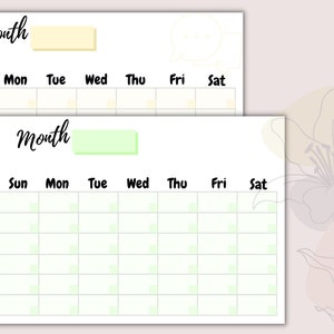 PASTEL 2023 Monthly Planner Printable 2023 Planner Undated - Etsy