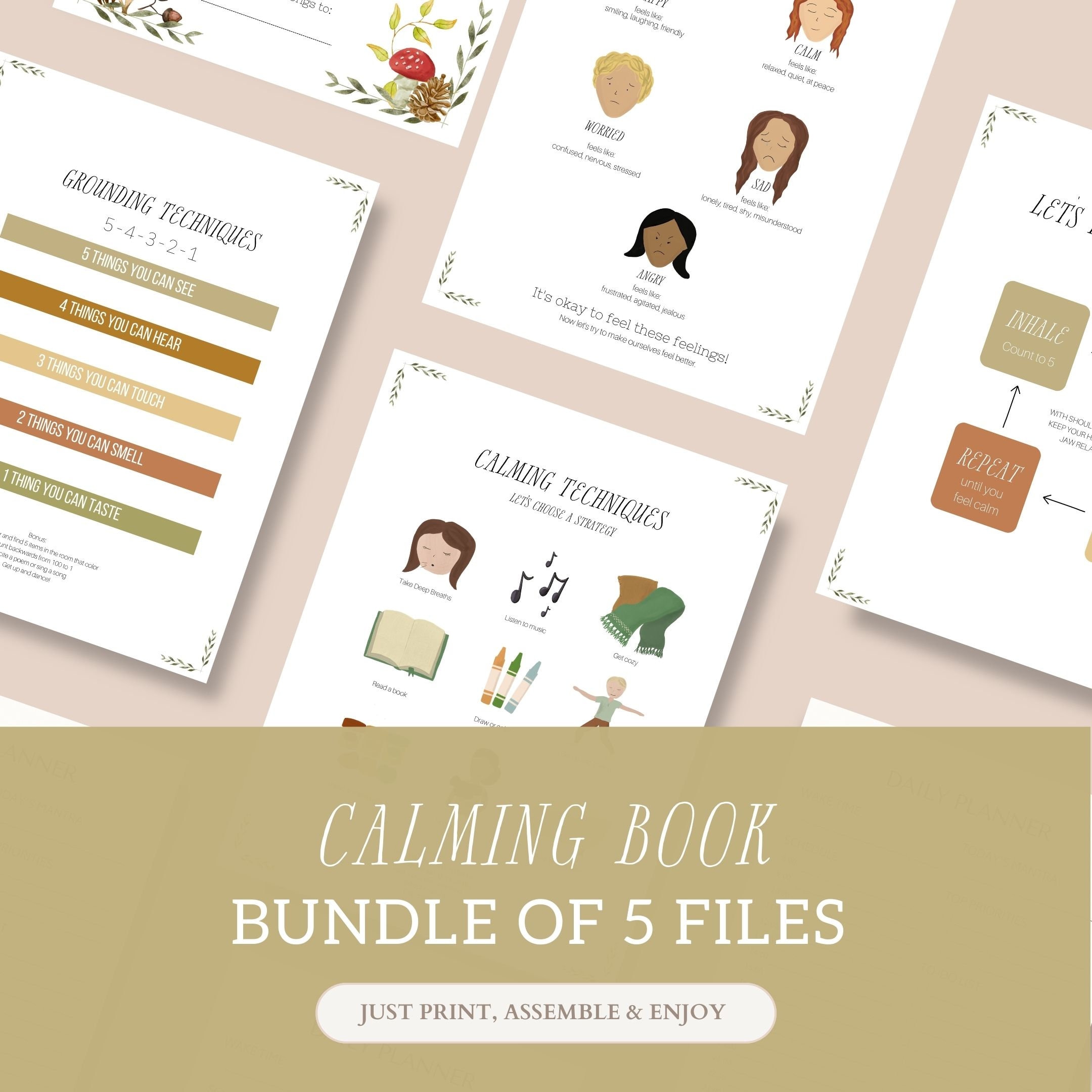 Calming Book Calm Down Corner Book Kids Emotional Health Regulation ...