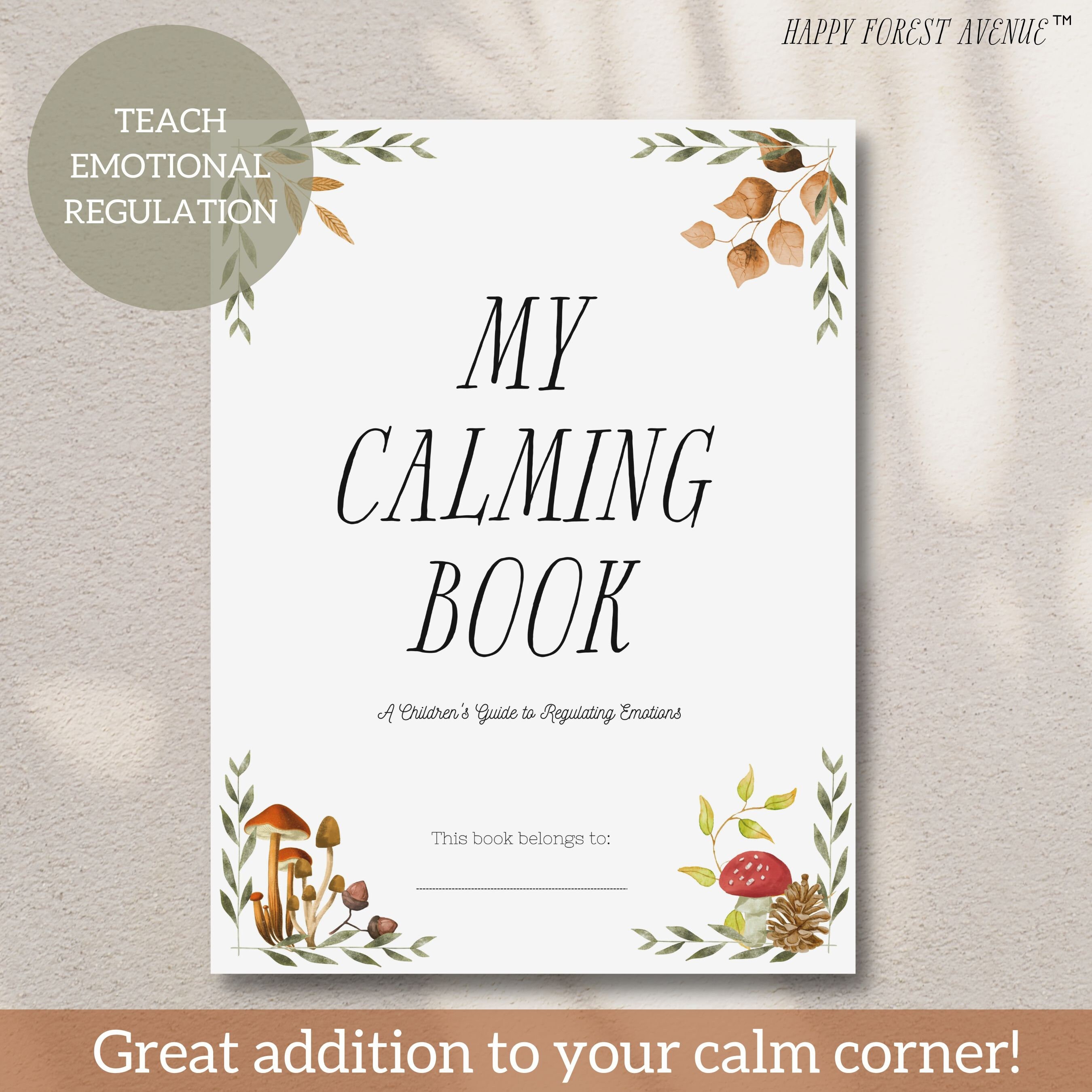 Calming Book Calm Down Corner Book Kids Emotional Health Regulation ...