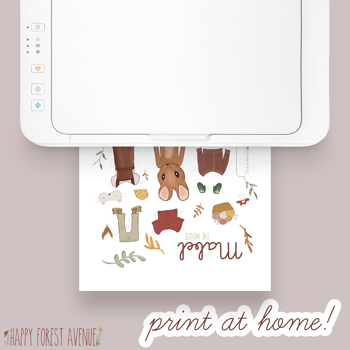 Mabel the Mouse Paper Doll Printable Digital Download Kid Craft - Etsy