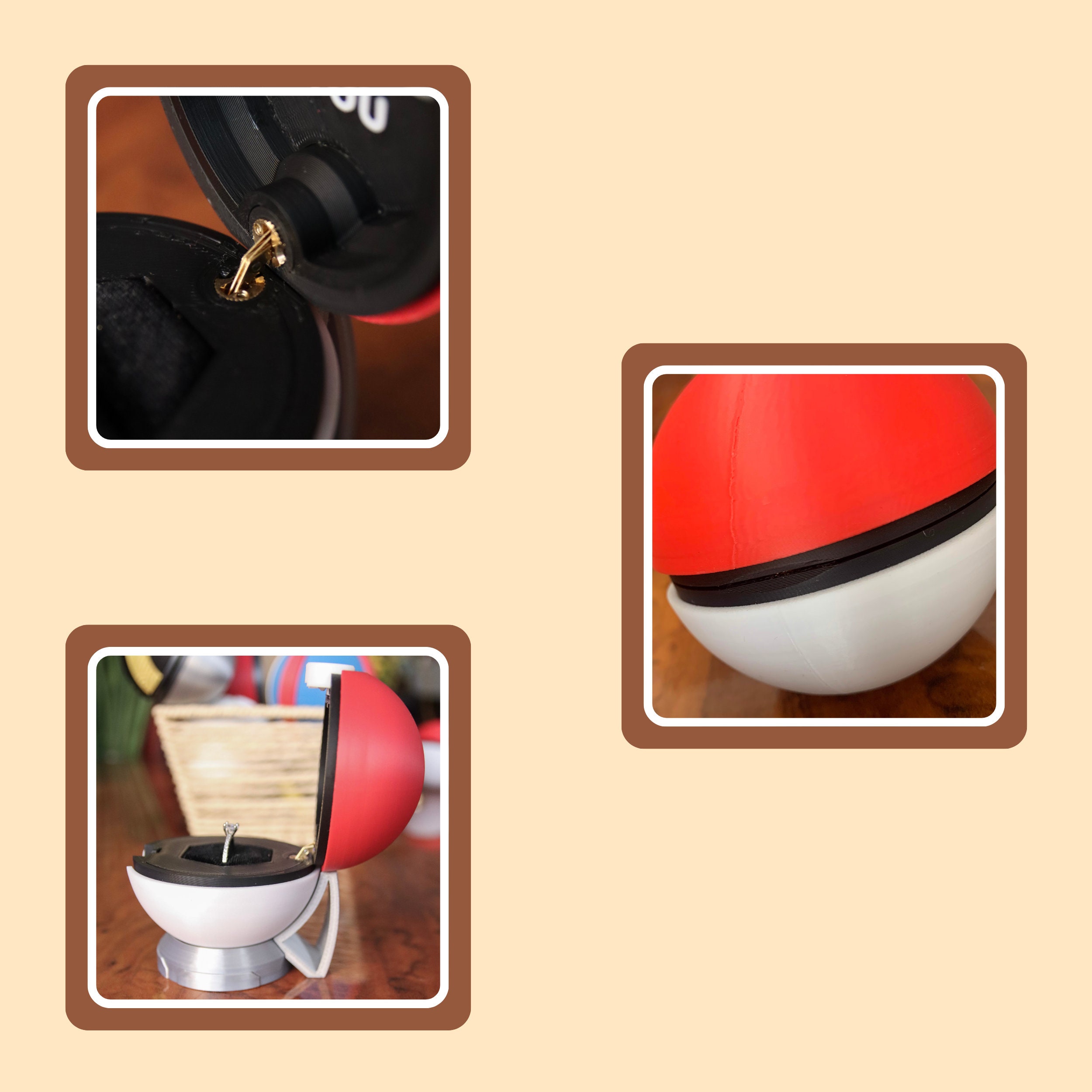 Pokeball Engagement Ring Box Personalised Jewellery Box Engagement Ring ...
