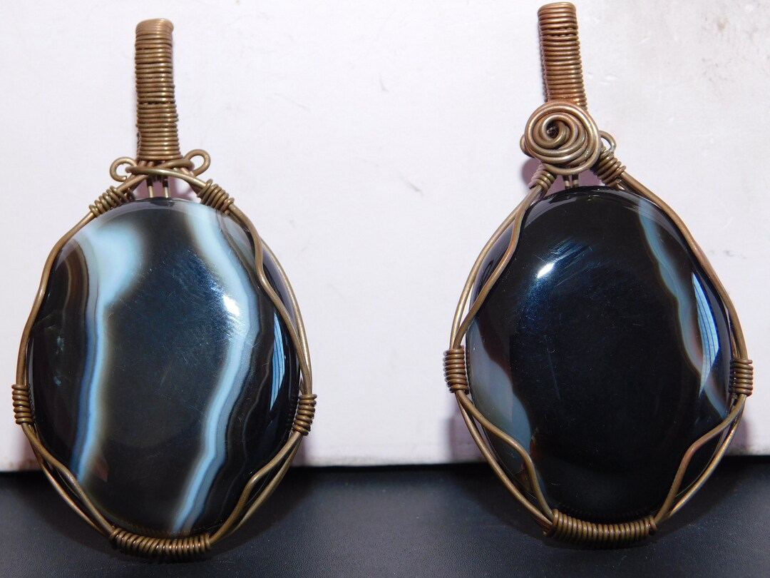 AA Black Onyx Natural, Black Onyx White Onyx Pendant Best Design Onyx ...