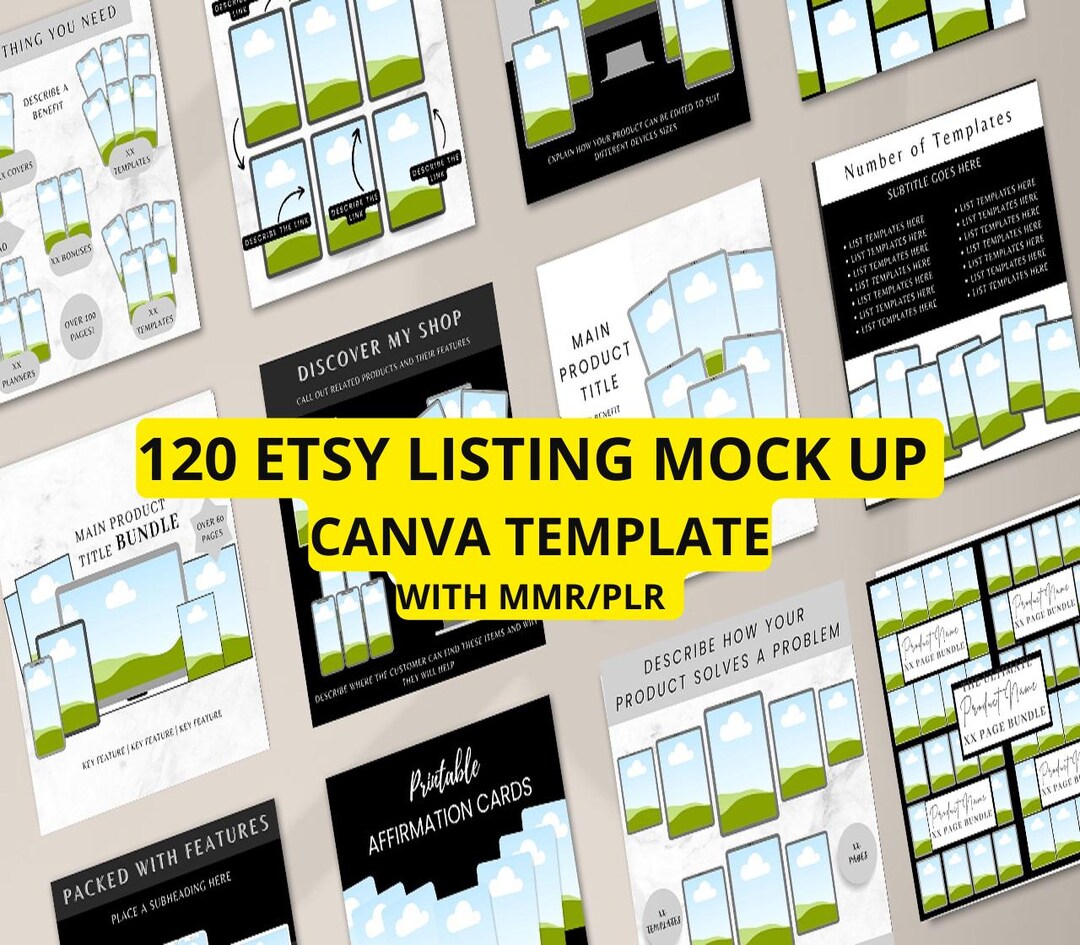 Main Model of Resale Rights - Etsy Product Card Mock-ups - DPP Digital Products - DPP - MRR ...