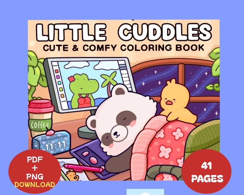 Coloring Book Little Cuddles PDF PNG - 41 Pages for Digital Download ...