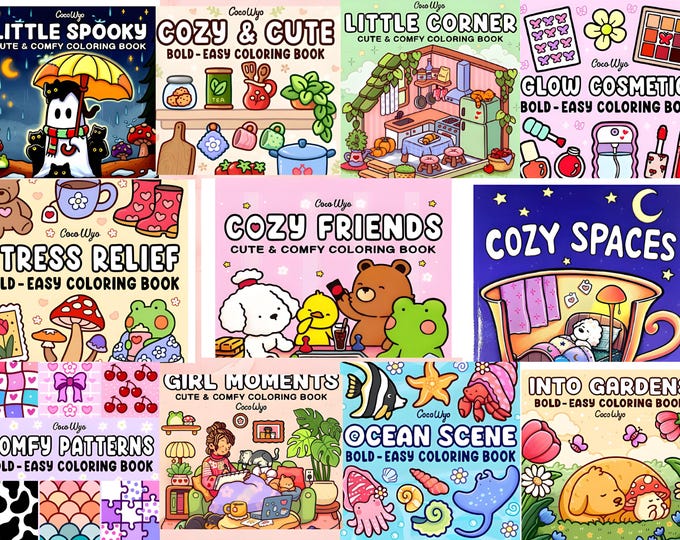 Cozy Friends: Super Cute Animal Characters Coloring Book by Coco Wyo - Etsy