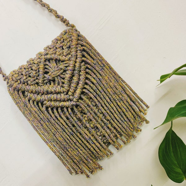 Macrame Crossbody Bag - Etsy