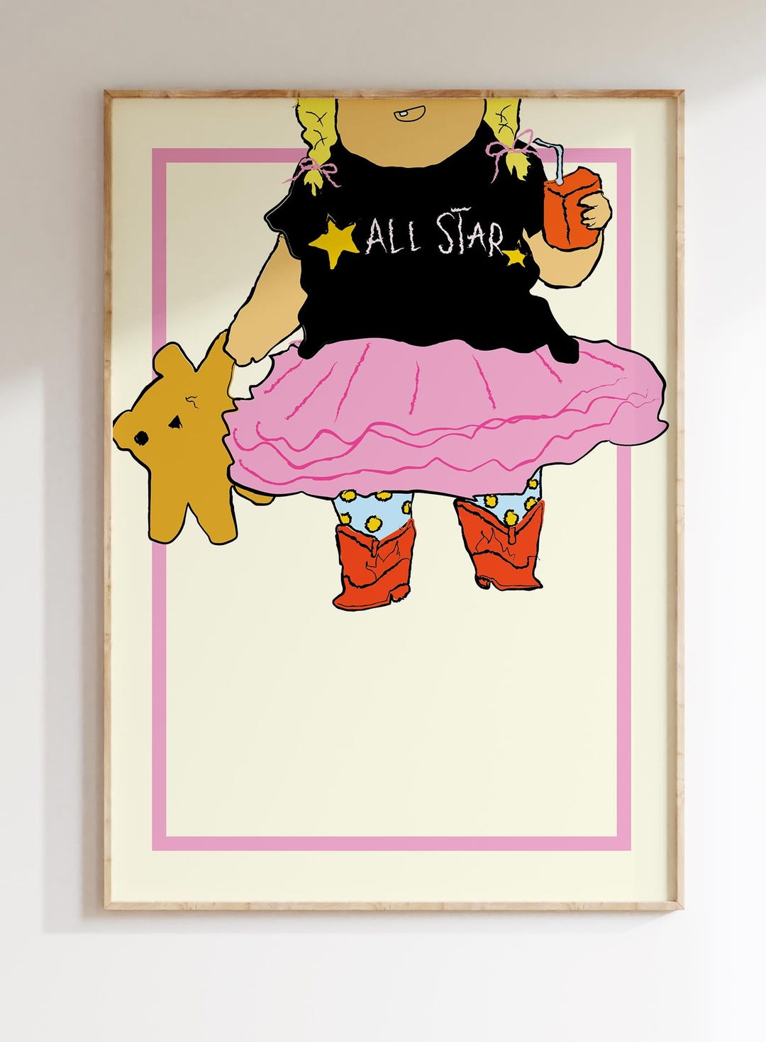 All Star Kids Art Kids Wall Art Kids Fashion Art - Etsy