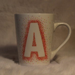 Personalized Hand Painted Letter Mug - Etsy
