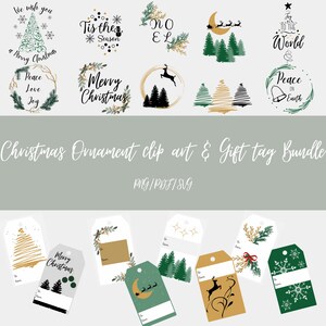 Christmas Ornament Clip Art, Christmas Gift Tags, Christmas Ornament ...