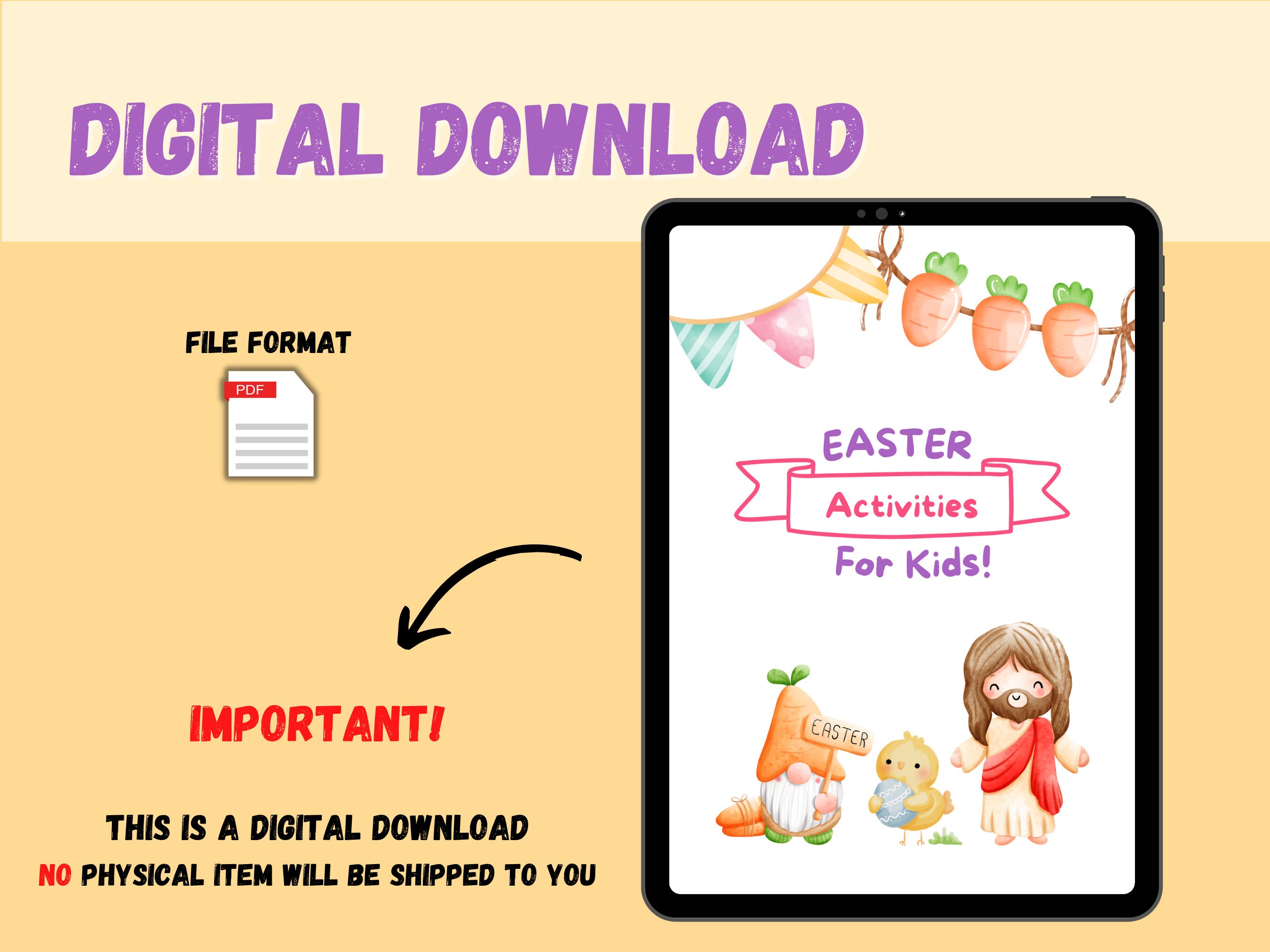 Easter Activity Pack, Printable Easter Kids Activity Bundle, Printable ...