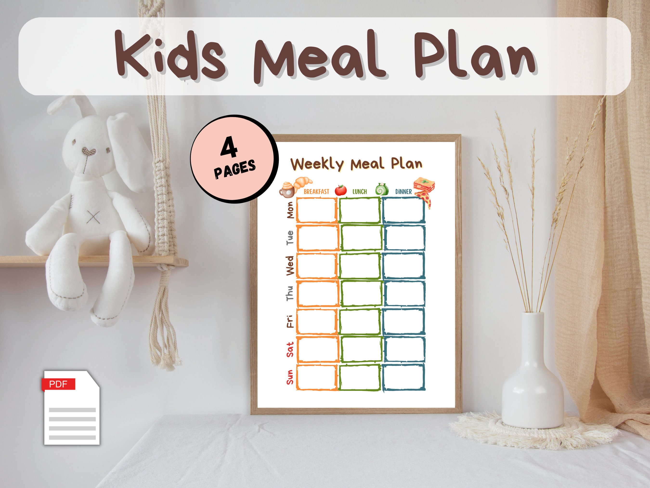 Kids Meal Planner, BLW, Cute Kids Menu, Baby Meal Planning, Weekly Meal ...
