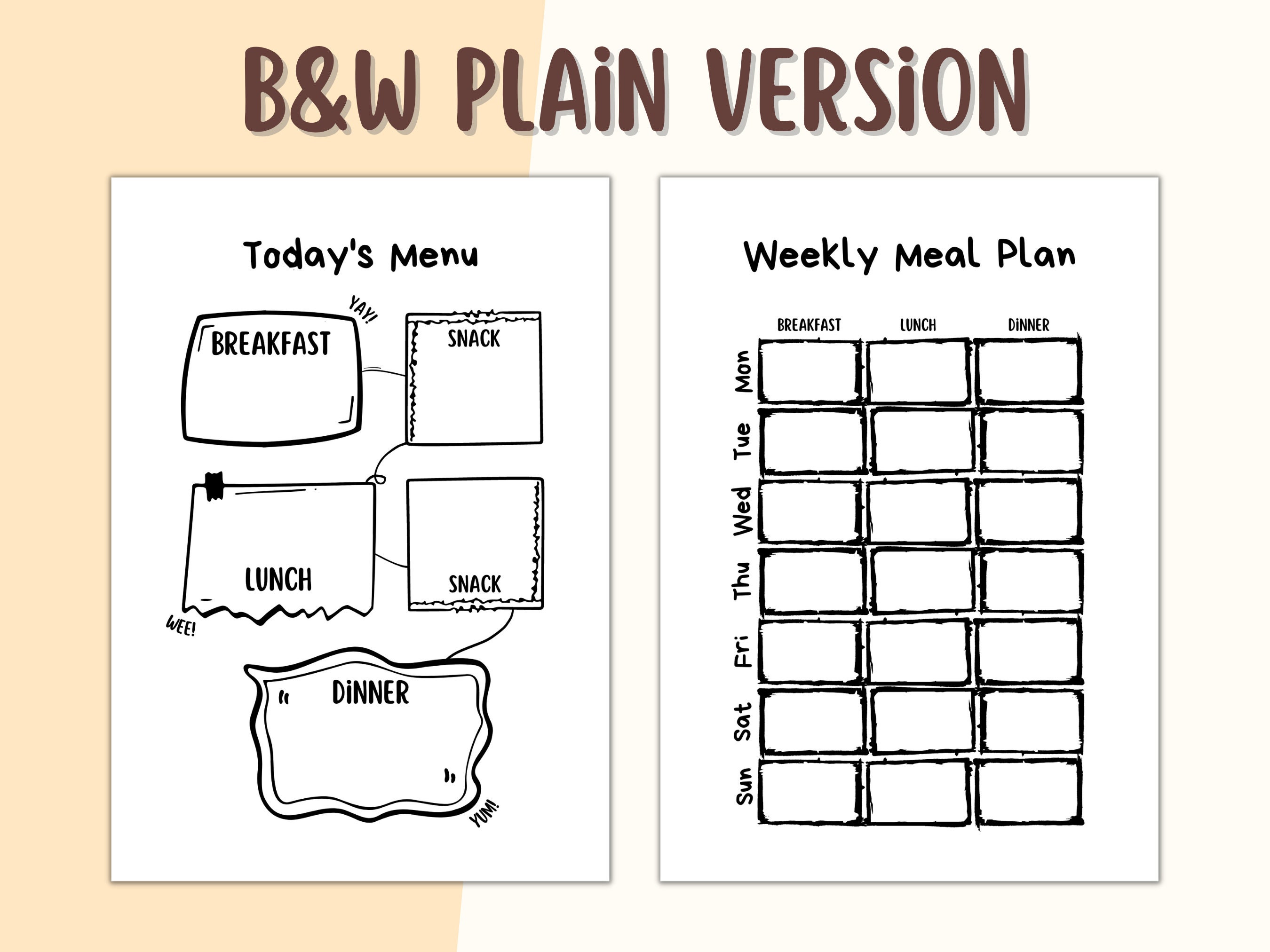 Kids Meal Planner, BLW, Cute Kids Menu, Baby Meal Planning, Weekly Meal ...