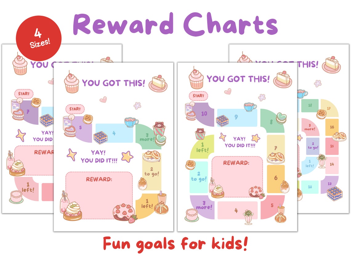 Kids Reward Chart Chore Chart Printable Reward Chart Potty - Etsy