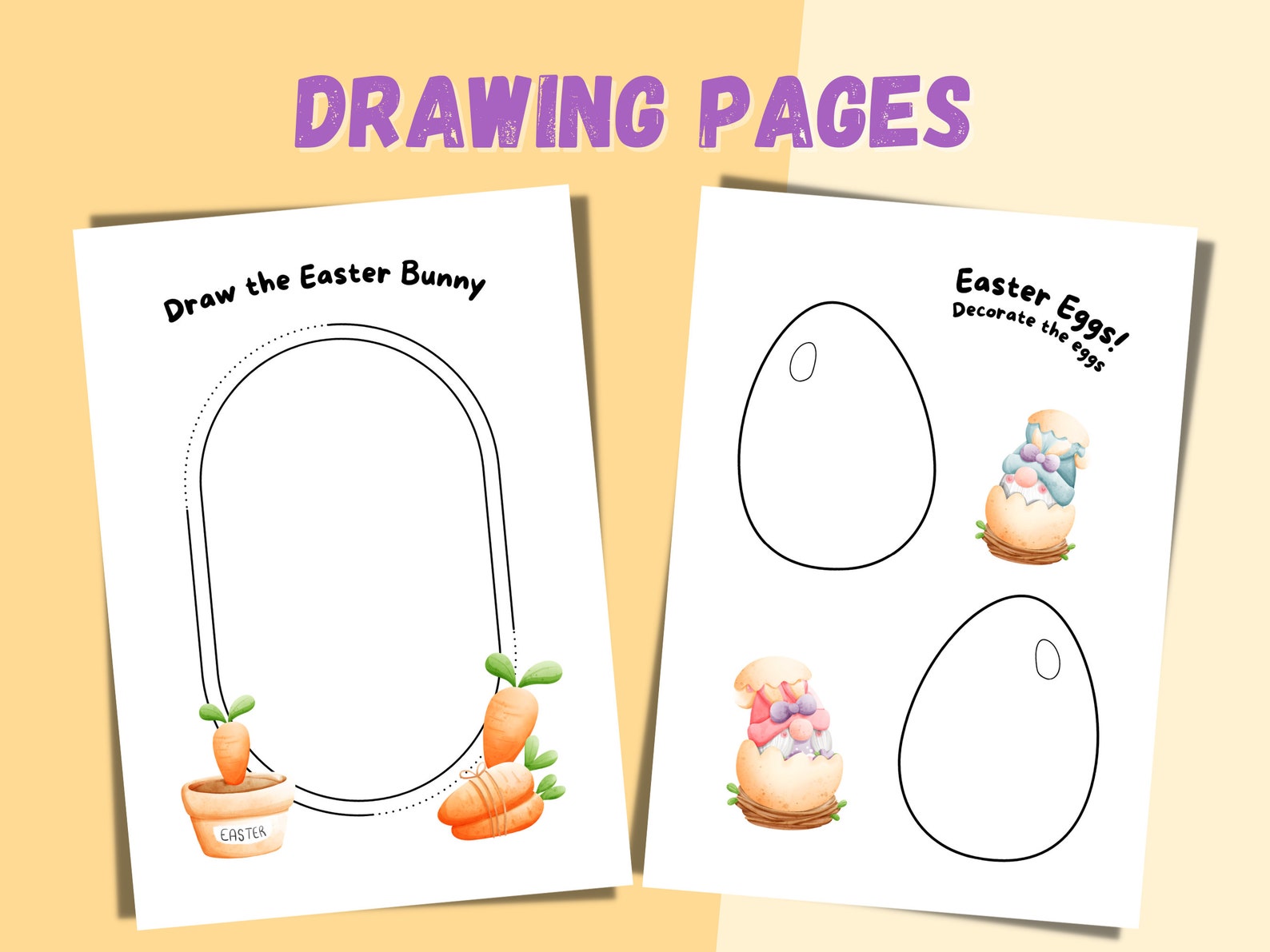 Easter Activity Pack, Printable Easter Kids Activity Bundle, Printable ...