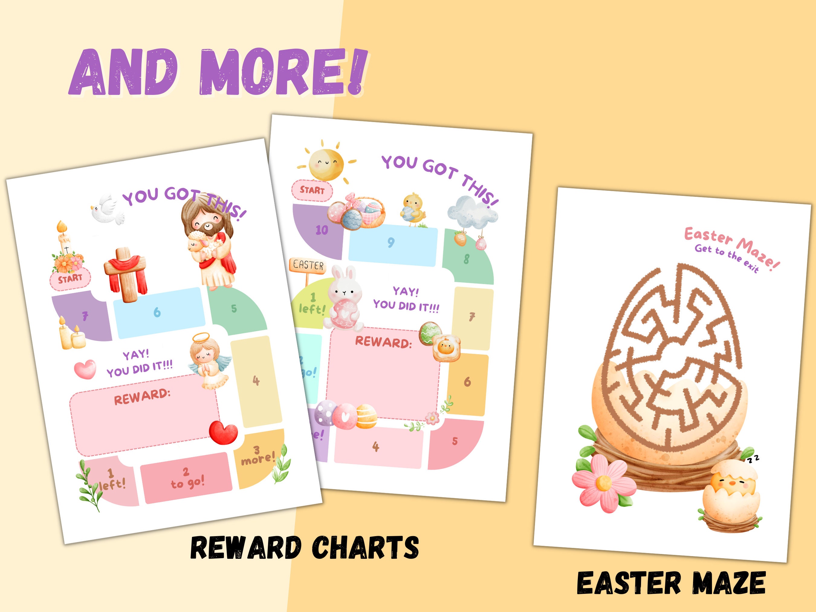 Easter Activity Pack, Printable Easter Kids Activity Bundle, Printable ...